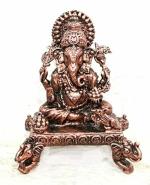 Buy Searchers paradise Copper Idols of god Ganesh with Peedam ...