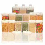 Buy Posh Plasticware Snaplock Square Plastic Kitchen Containers (Set of ...