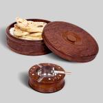 Buy Homifi Wooden Chapto Handmade Chapati Box/Roti Hot Case with Classy ...