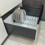 Buy SmartSlide Stainless Steel Thali Stand/Plate Stand for Modular ...