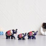 Buy Dinine Craft Handicraft Handmade Set of 3 Blue Hathi Camel for Home ...