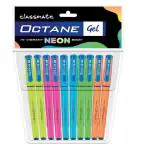 Buy Classmate Octane Neon- Blue Gel Pens (Pack of 10)|Smooth Writing ...