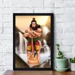 Buy INTEXTURE GALLERY 99 Black Frame Lord Hanuman Texture Paper Art ...