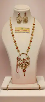 Buy MAYURI'Z COLLECTION_Assamese Traditional Necklace & Earring Set ...