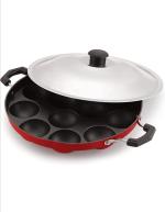 Buy DARAZ 12 Cavities Non Stick Appam Patra with Lid and Side Handle ...