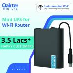 Oakter Mini UPS for 12V WiFi Router Broadband Modem | Backup Upto 4 ...