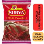Buy Surya 500g Red Chilli (Lal Mirchi) Powder (Pack of 5; 100g Each) Online at Best Prices in ...