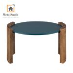 Buy Metalsmith Blue Wooden Centre Table With Wooden Top For Home Decor ...