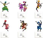 Buy StickMe Vinyl Colourful African Dance Zumba Decorative Wall Sticker ...