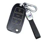 Buy JVCV Volkswagen Polo and Vento Black Leather Lychee Pattern Key ...