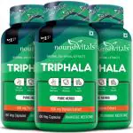 Buy Nourish Vitals Triphala Pure Herbs, 500 mg Triphala Extract, Bowel Wellness, 60 Veg Capsules ...
