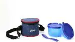 Buy JAVA Round Lunch Box Blue Pack Of 2 With Fork 2 Containers Lunch ...