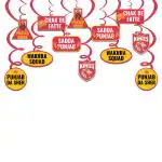 Buy Festiko Team PK Swirls & Cutouts (Set of 12 Pcs), Ipl Theme Swirls ...