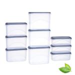 Buy alltime Plastic Frostee Containers with Lid, Set of 12 (550 ml x4, 950 ml x 4, 1250x4) Blue ...