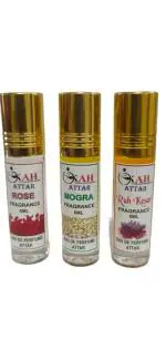 Buy KAH ATTAR Rose, Mogra and Ruh Kesar Attar 6 ml Each Online at Best ...
