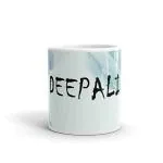 Buy Rish Deepali Name Theme Printed Light Blue Ceramic Coffee Mug, 350 ...