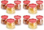 Buy Console Red Airtight Jar Container Set 900 ml (Set of 12) Online at ...