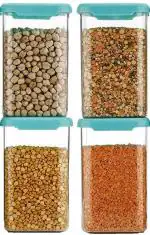 Buy MOONLIKE Unbreakable Air Tight Square Plastic Containers Set for ...