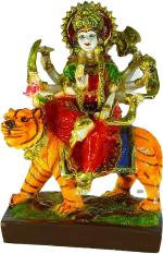 Buy G-Srijan Marble Dust Nav Durga Devi Sherawali Mata Murti Statue for ...