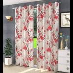 Buy PARDA SANSAR Eyelet Modern Long Crush Floral Printed Polyester ...