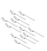 Buy Shapes Silver Stainless Steel Tea Fork (Pack Of 12) Online at Best ...