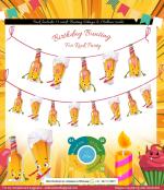 Buy Artlik Handicrafts wine bottle design bunting for rock party banner ...