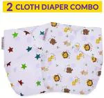 Buy Mom's Pride Multicolor Reusable Washable Baby Cloth Diaper (Pack Of ...