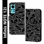 Buy Knotyy Infinix NOTE 12i Black Faux Leather Back Cover Flip Cover ...