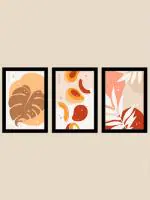 WENS Colourful Botanical Art Painting Wall Frame Set of 3 (WSP5031 ...
