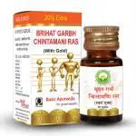 Buy Basic Ayurveda Brihat Garbh Chintamani Ras With Gold 30 Tablets ...