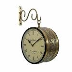 Buy SA Handicraft Antique Floral Design Brass Railway Station Clock ...