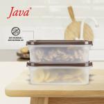 Buy JAVA - 500 ml Plastic Grocery Container (Pack of 2, Brown) Online ...