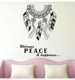 Buy WOLPEP Multicolor Vinyl Welcome Peace Wall Sticker Online at Best ...