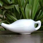 Buy HEALTHANDWEALTH Ceramic Neti Pot for Sinus Congestion Saral Yoga ...