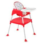 Buy Luvlap Red 3 In 1 Convertible High Chair With 5 Point Safety Belts ...
