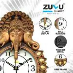 Buy Zulu Ganesha wall clock Brown Premium Clock Online at Best Prices ...