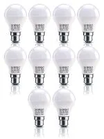 Buy 3A BRIGHT 5-Watt B22 Round DOB LED Bulb Silver White (Pack of 10 ...