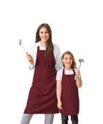 Buy Oasis Cotton Solid Parent and Kid Apron Combo set - Bordeux - 1 ...