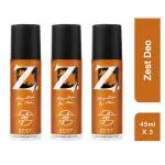 Buy Z Men's Zest Deo, 45ml X 3, Citrusy & Fresh Fragrance, Luxury ...