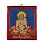 Buy VARUNAVI Handloom Shri Swami Samarth Maharaj Cotton Wall Hanging ...