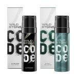 Buy Wild Stone Code Chrome & Steel Body Perfume for Men (120ml each ...