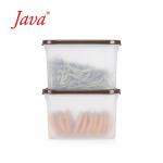 Buy JAVA - 1000 ml Plastic Grocery Container (Pack of 2, Brown) Online ...