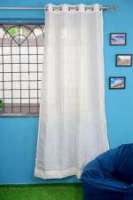 Buy Parda Online Brown and Green Tissue, Linen, Net Checkered Eyelet ...