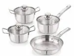 Buy Neelam Stainless Steel Cookware 22G Induction Bottom Cookware With ...