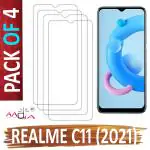 Buy aadia SCREEN GUARD PROTECTOR FOR REALME C11 (2021) (4 PC. PACK ...