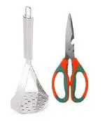 Buy BLUE WONDER Stainless Steel Big Potato Masher With Multipurpose ...