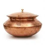 Buy ROYALSTUFFS Hammered Copper Handi/Degchi with Tin Lining lid for ...