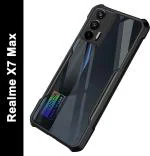 Buy Fashionury Back Cover for Realme X7 Max (Black, Transparent, Pack ...
