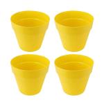 Buy Kraft Seeds Yellow Bold Ardhan Round Planter 23X23X20.5 cm (Pack of ...