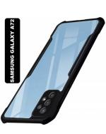 Buy ZAPLAB SAMSUNG Galaxy A72 5G Transparent Black Bumper Plastic Hybrid Crystal Clear Camera ...